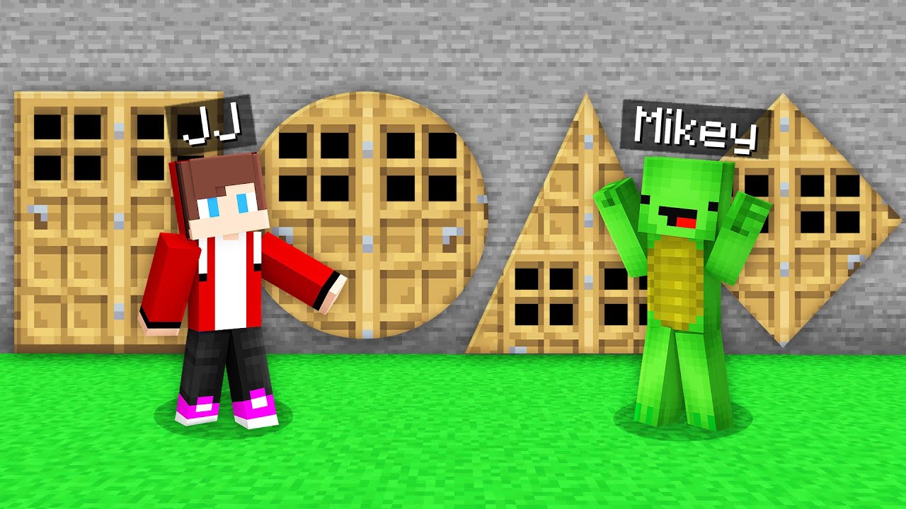 JJ and Mikey Found NEW DOORS of ALL FORMS : TRIANGLE vs ROUND vs ROMB vs SQUARE in Minecraft ...