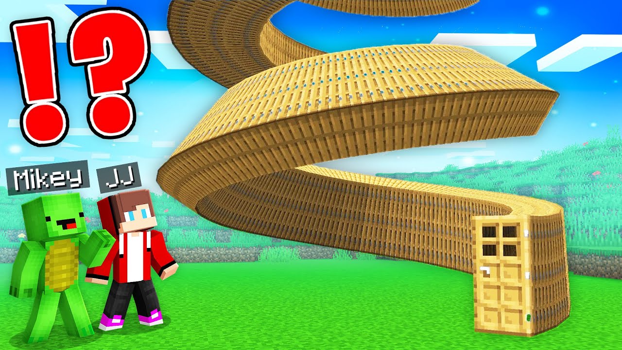 JJ and Mikey Found NEW SPIRAL DOOR in Minecraft Maizen! - Minecraft videos