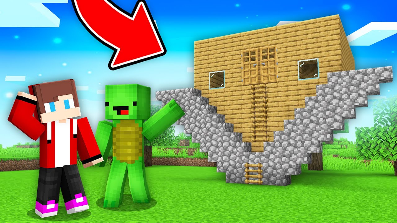 JJ and Mikey Found the UPSIDE DOWN HOUSE in Minecraft Maizen ...