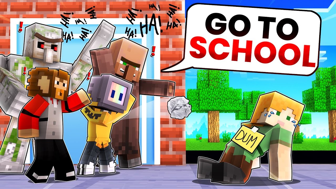 LOGGY GOING TO SCHOOL TO STUDY | MINECRAFT - Minecraft videos