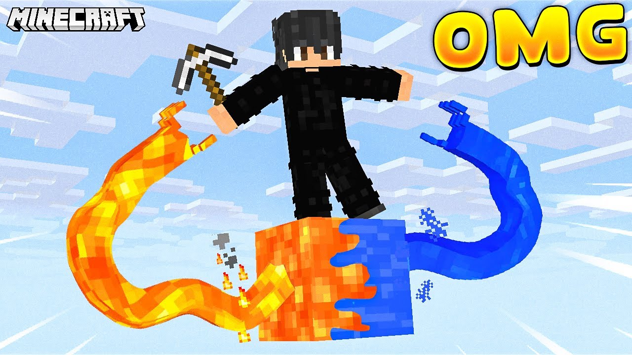 MINECRAFT, BUT ITS ONE ELEMENTAL BLOCK... - Minecraft videos