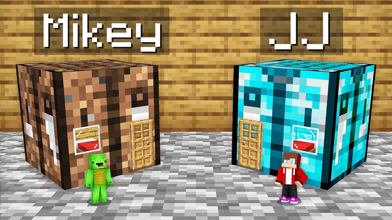 Mikey Poor vs JJ Rich HOUSE INSIDE WORKBENCH Survival Battle in Minecraft (Maizen) - Minecraft ...