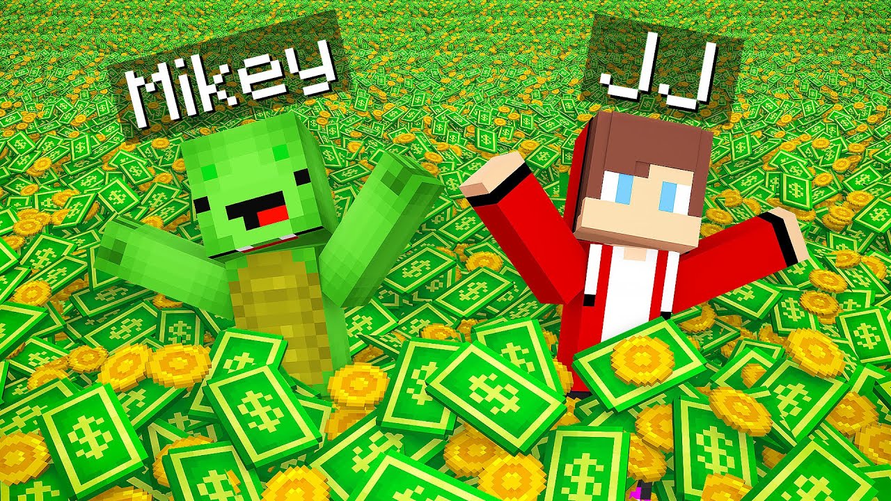 Mikey and JJ Have INFINITE MONEY in Minecraft! (Maizen) - Minecraft videos