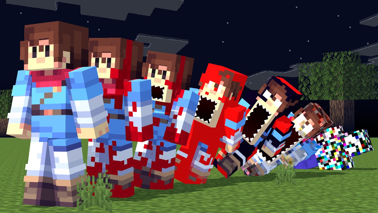 Minecraft But Damage = SCARY - Minecraft videos