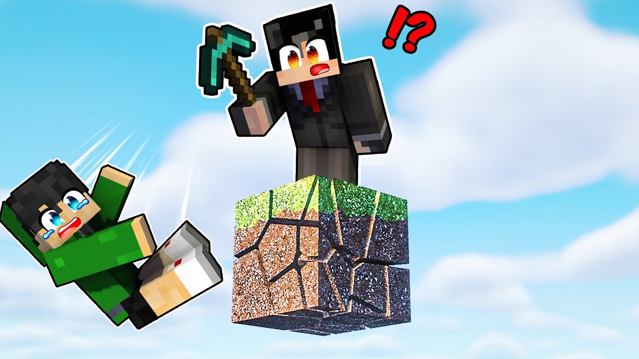 Minecraft But We're on ONE REALISTIC BLOCK - Minecraft videos