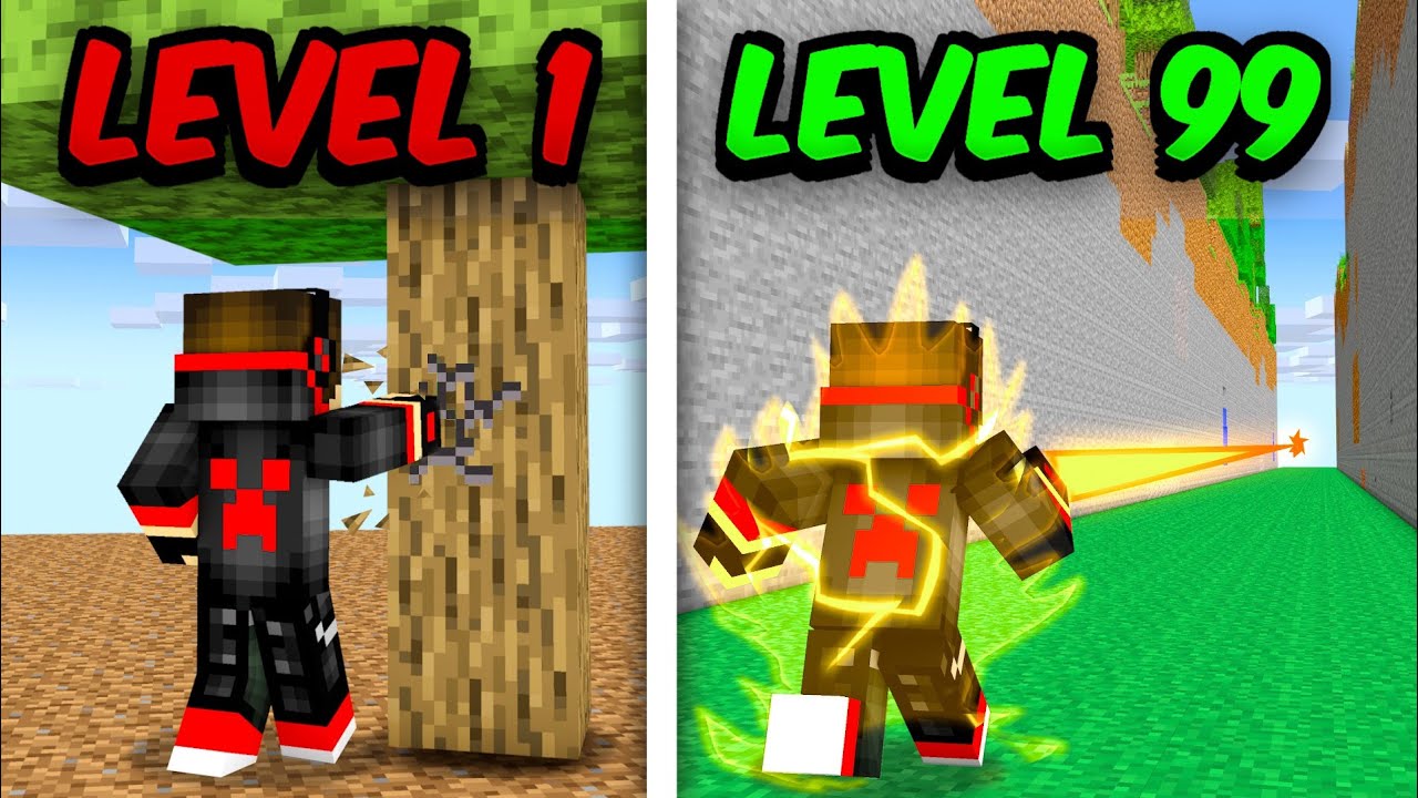 Minecraft but your Punches get STRONGER! - Minecraft videos