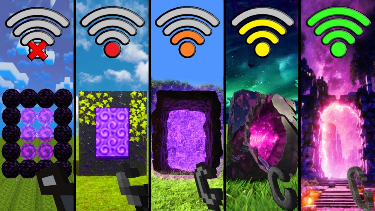Minecraft nether portals with different Wi-Fi be like - Minecraft videos