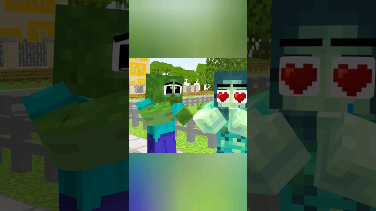Monster School. A Zombie Boy And His Greedy Girlfriend Minecraft ...