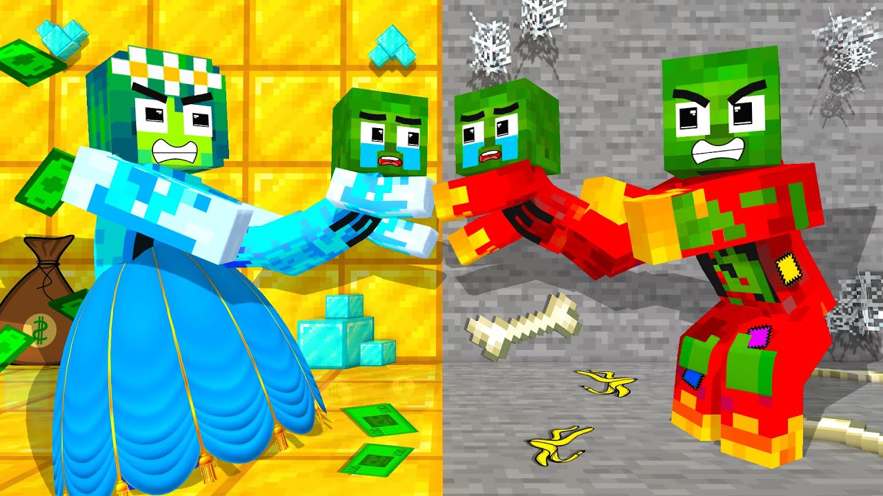 Monster School : Zombie x Squid Game RICH MOM vs POOR DAD - Minecraft ...