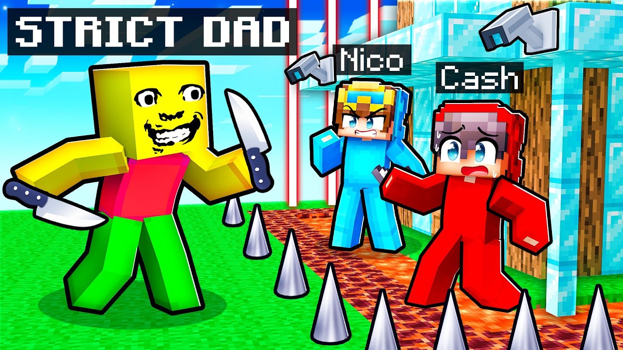 WEIRD STRICT DAD vs Most Secure Minecraft House - Minecraft videos