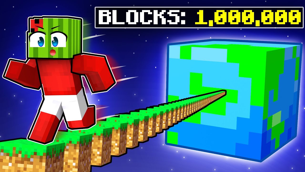 Walking 1,000,000 Blocks in Minecraft - Minecraft videos