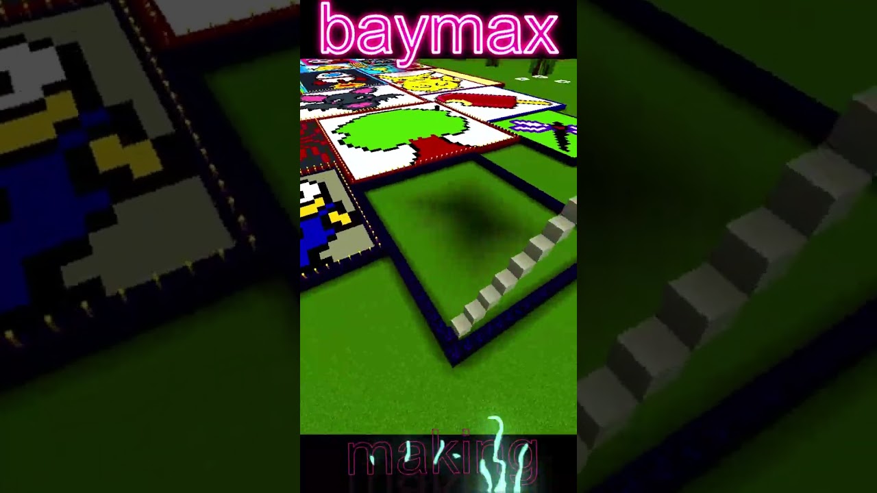 satisfying sand art in minecraft (baymax) #shorts #minecraft #gaming ...