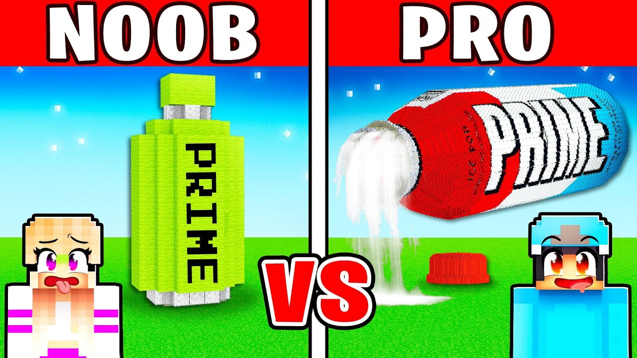 NOOB vs PRO: PRIME House Build Challenge in Minecraft! - Minecraft videos