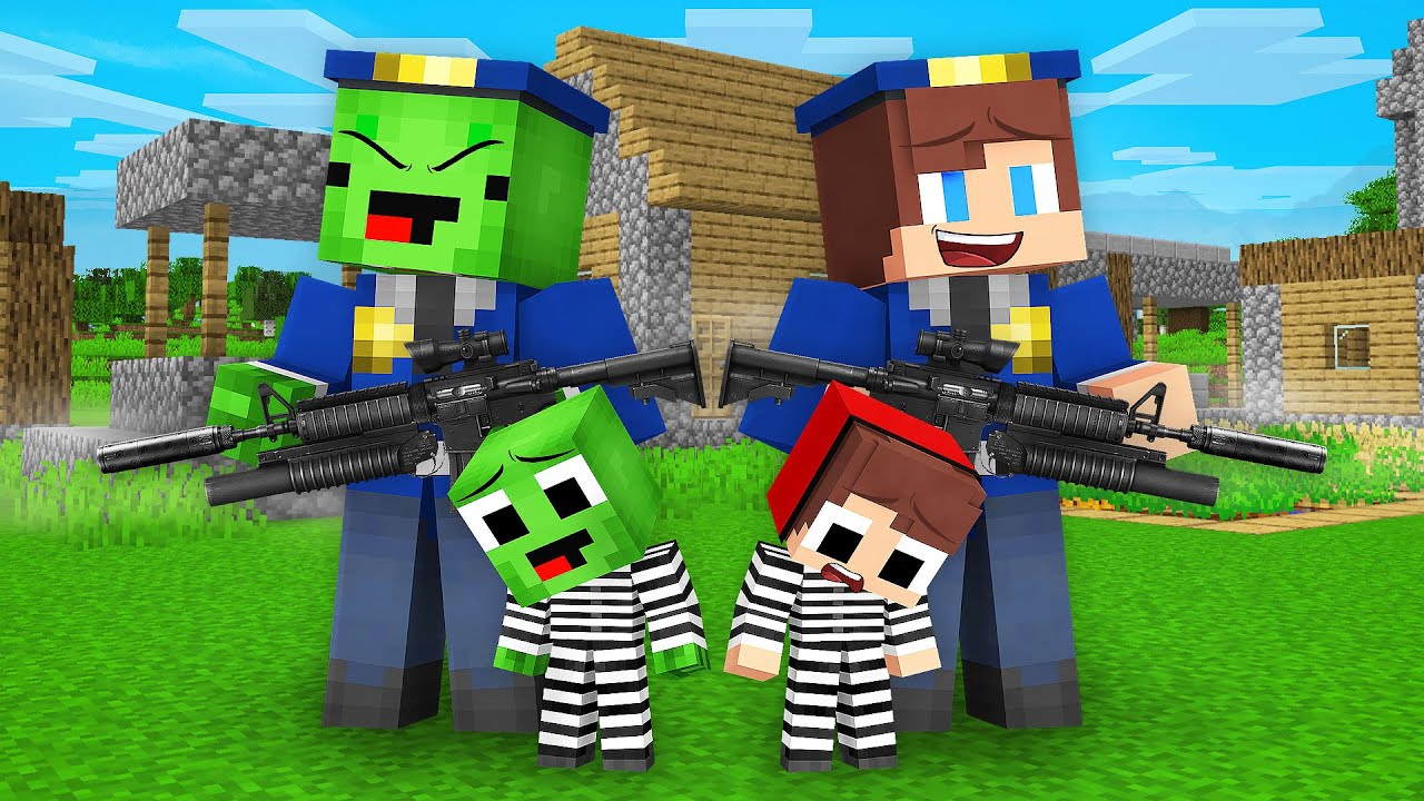 Baby Mikey & Baby JJ CRIMINALS Were Adopted By POLICEMEN in Minecraft ...