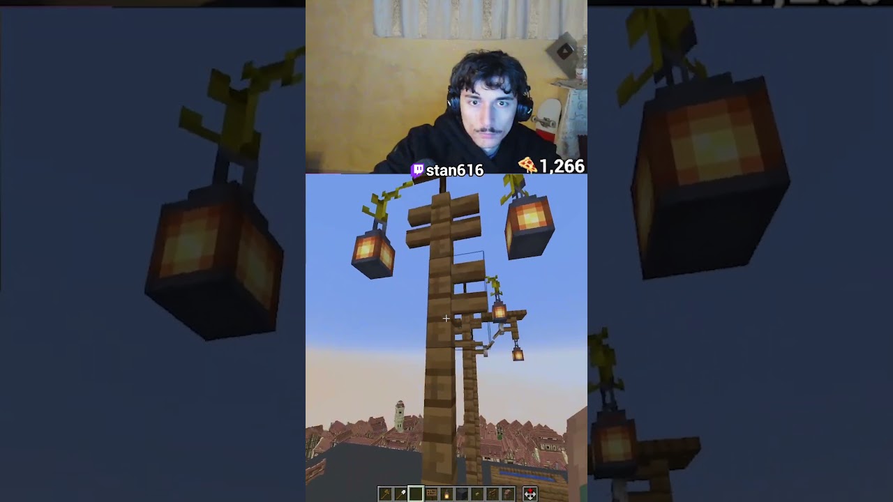 Building a Lamp Post #minecraft - Minecraft videos