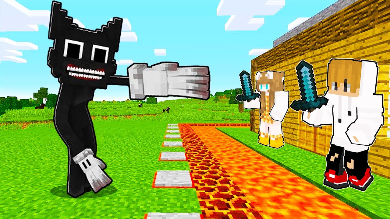Cartoon Cat vs Security House - Minecraft - Minecraft videos