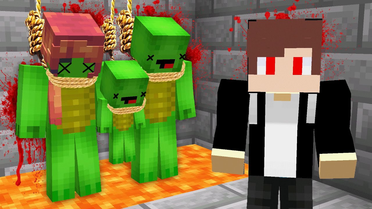 Dark JJ Family Kidnapped Mikey FamilyChallange in Minecraft - Maizen! - Minecraft videos