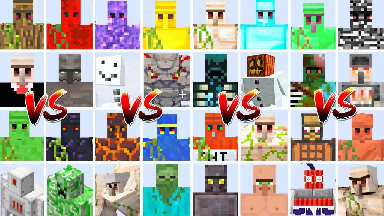EVERY ADVANCED GOLEM TOURNAMENT | Minecraft Mob Battle - Minecraft videos