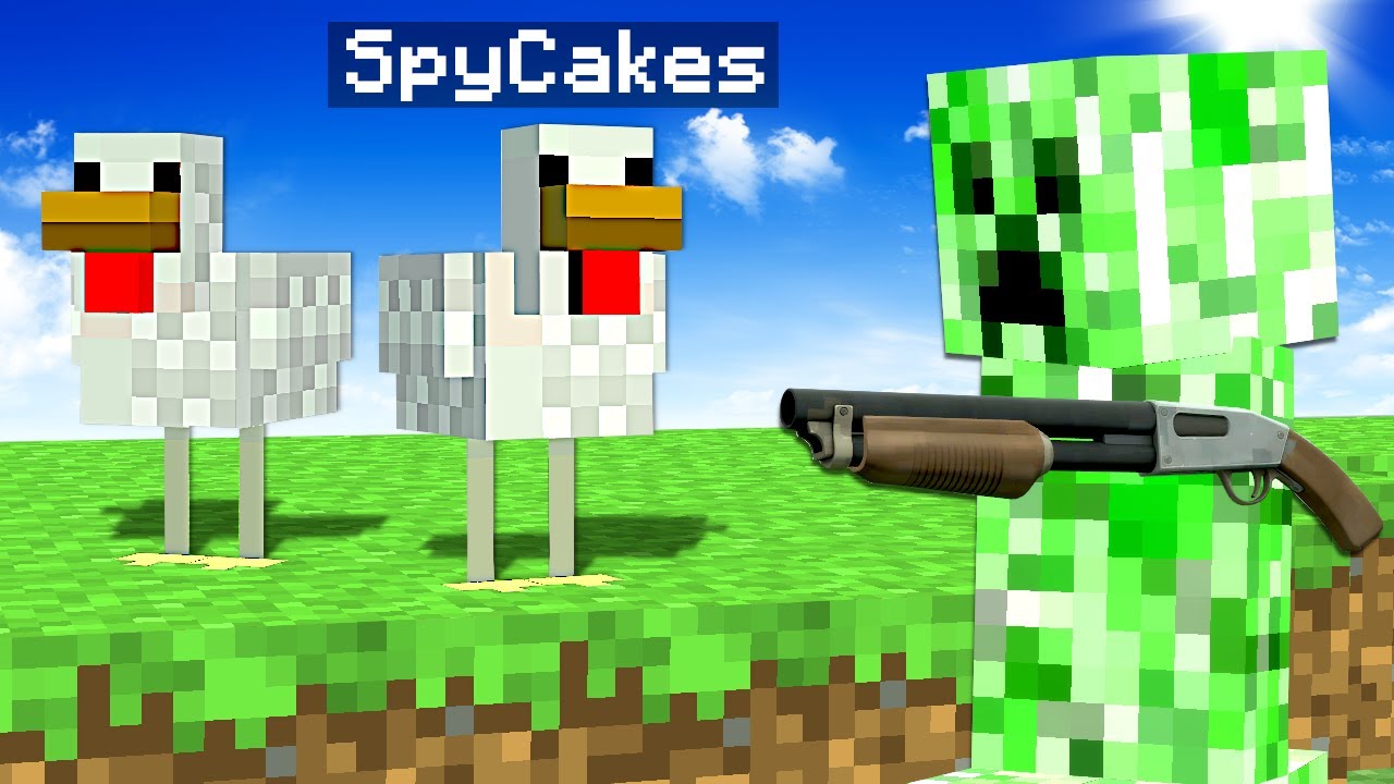 HIDING as a Minecraft CHICKEN! (Gmod Prop Hunt) - Minecraft videos