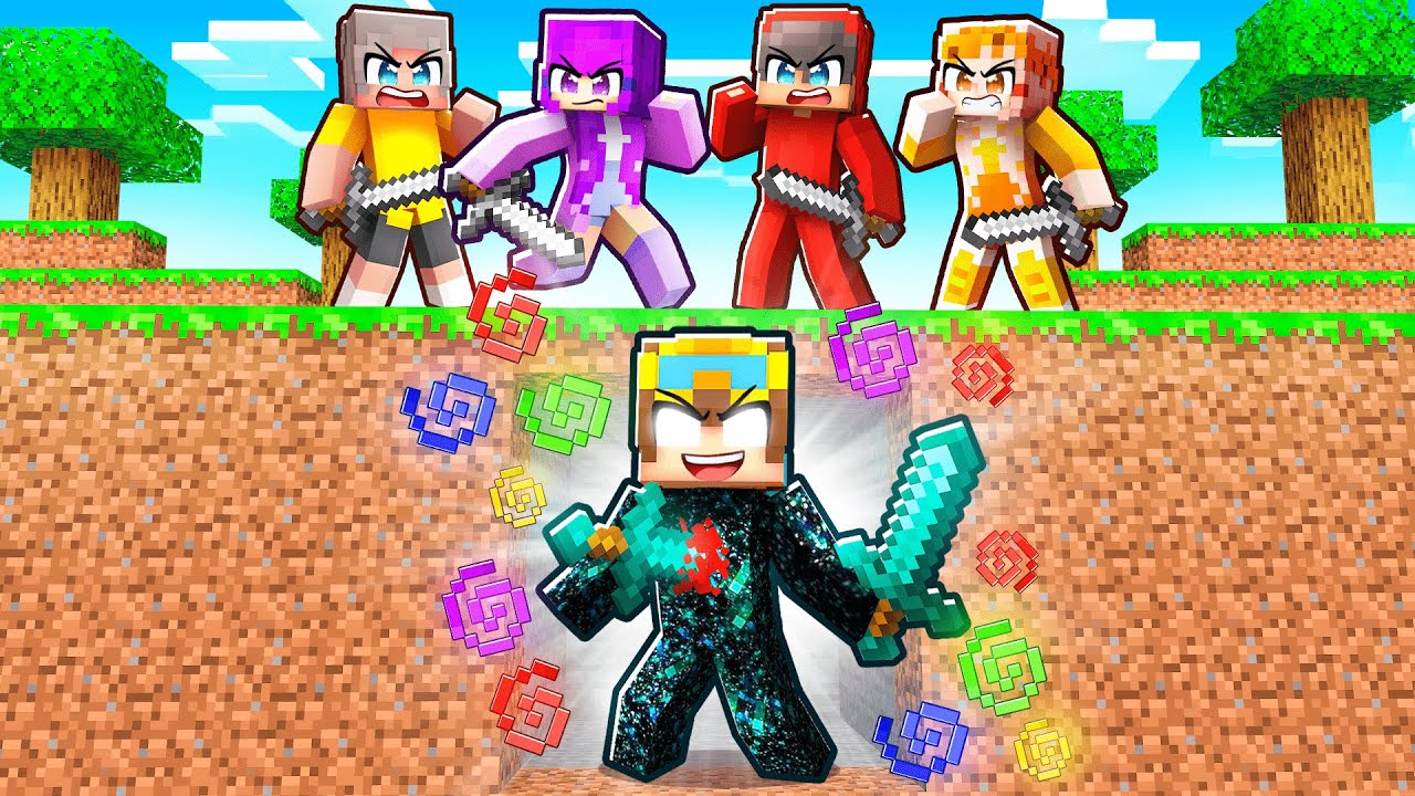 HUNTERS vs IMMORTAL SPEEDRUNNER in Minecraft! - Minecraft videos