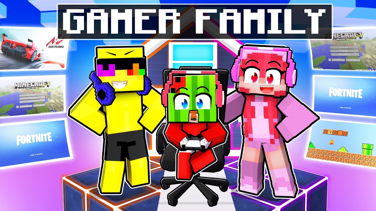 Having A GAMER FAMILY In Minecraft! - Minecraft videos