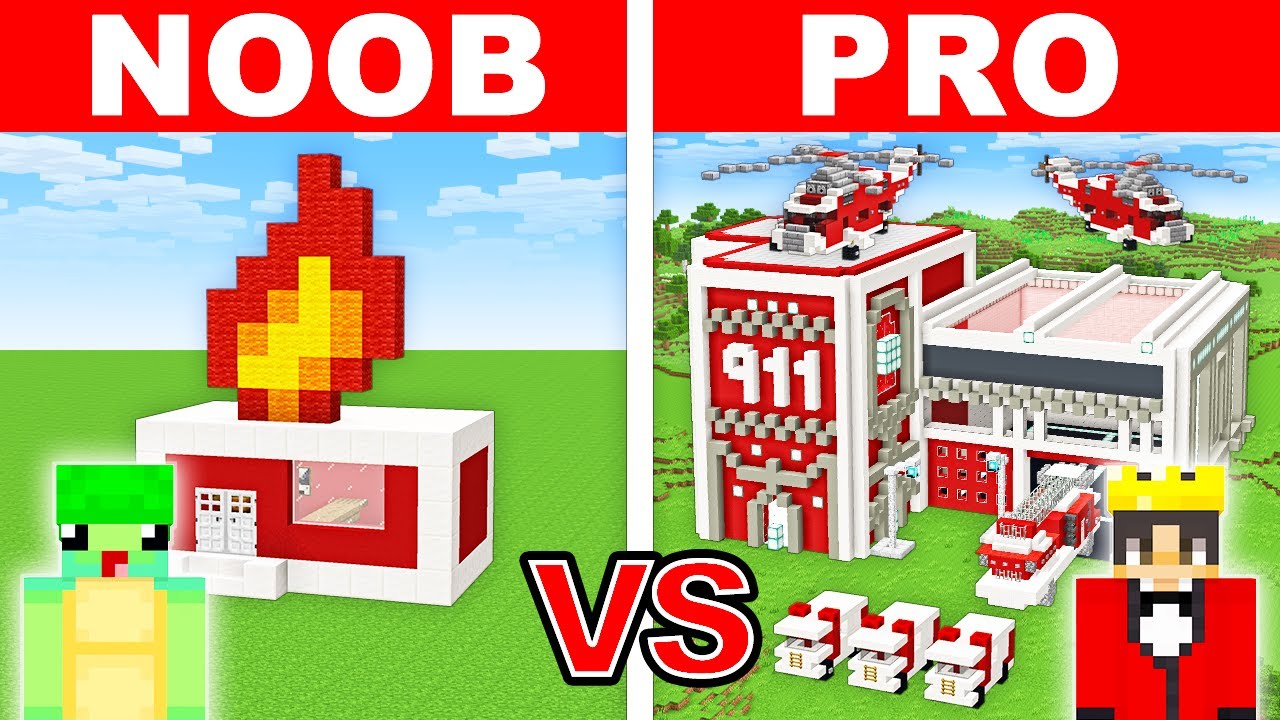 How To Build A MODERN FIRE STATION House In Minecraft! - Minecraft videos