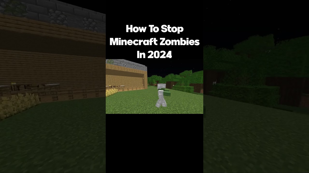How To Stop Minecraft Zombies In 2024 #minecraft #minecraftmemes - Minecraft videos