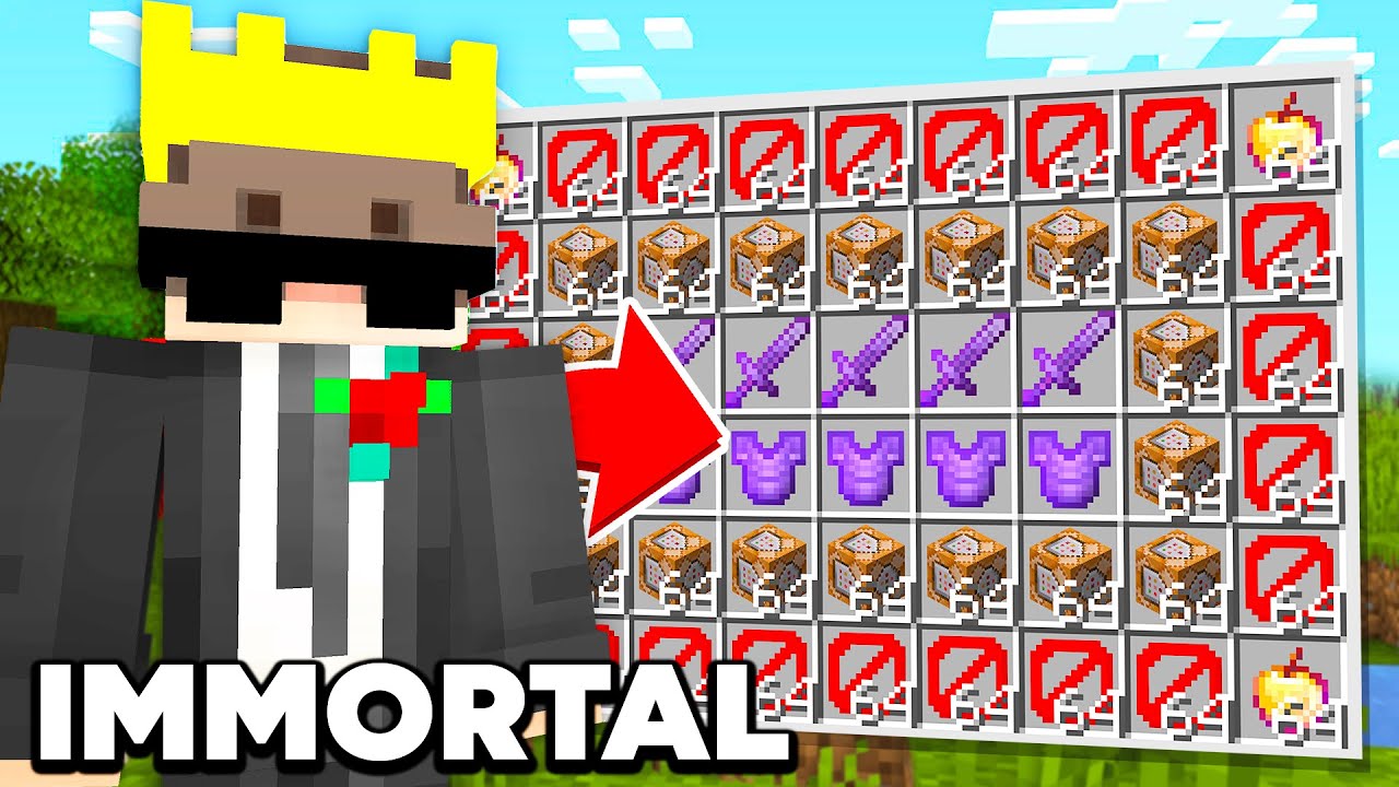 I Became IMMORTAL by Using CREATIVE mode on this Minecraft Server ...