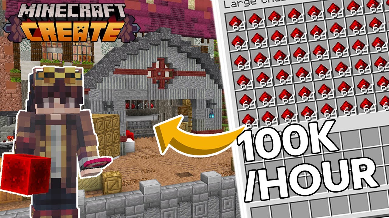 I Built the PERFECT Redstone Factory in Minecraft Create Mod ...
