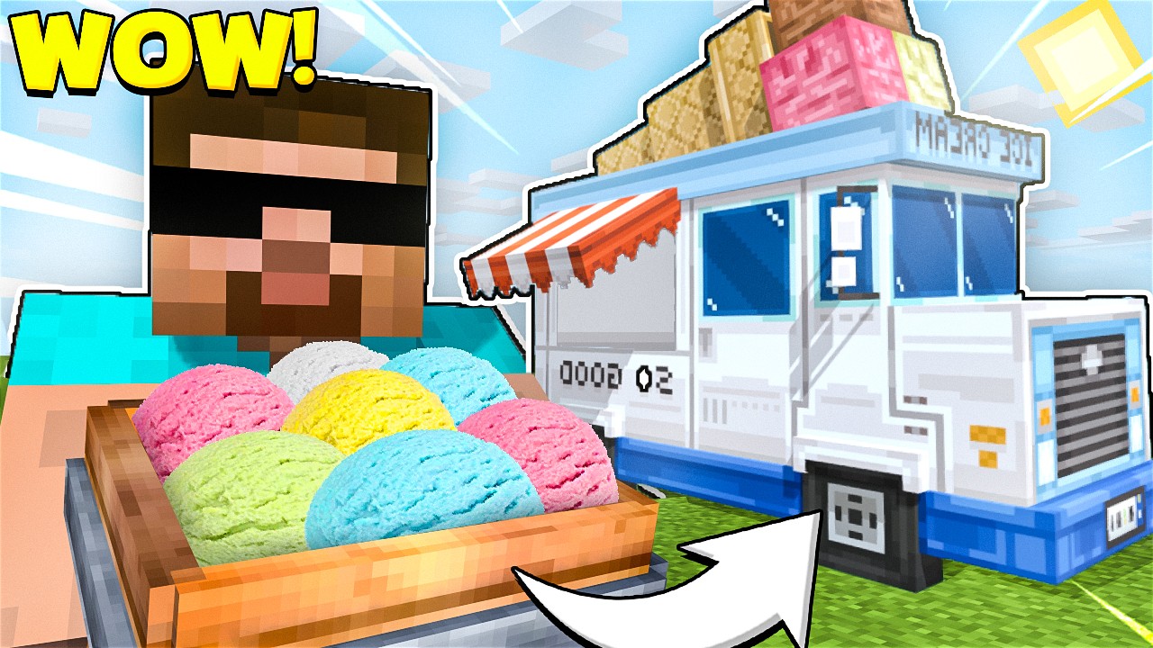 I OPENED AN ICE CREAM TRUCK IN MINECRAFT - Minecraft videos