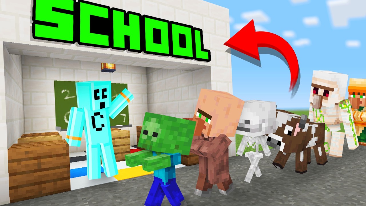 I Opened a School in Minecraft - Minecraft videos