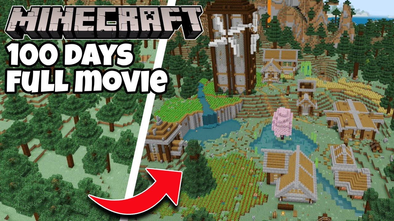 I Survived 100 Days In Minecraft Bedrock Edition [FULL MOVIE ...