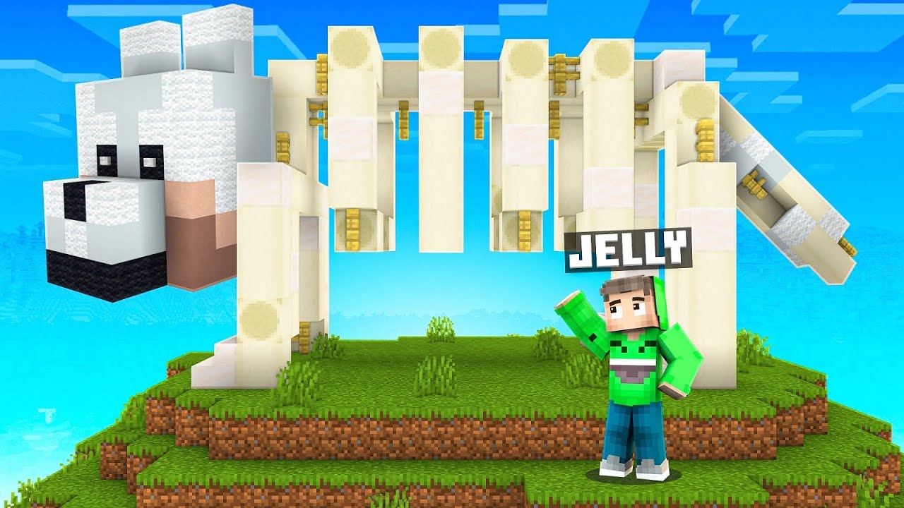 I Trolled Slogo by Building a DEAD DOG Statue... (Minecraft Squid ...