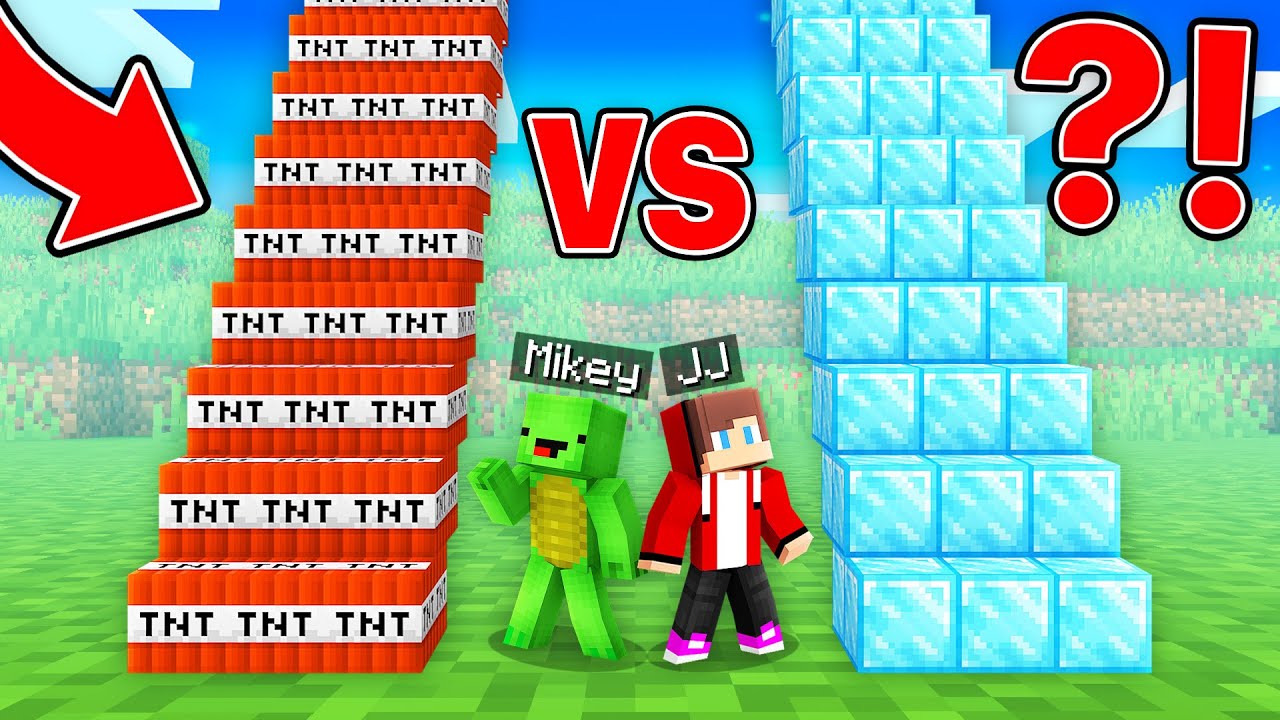 JJ and Mikey Found TINY STAIRS : DIAMOND vs TNT in Minecraft Maizen! - Minecraft videos
