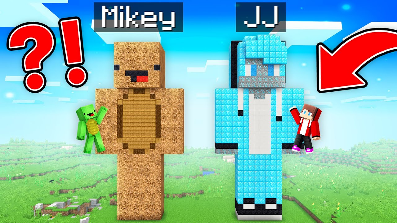 JJ and Mikey Found a THEMSELVES Poor vs Rich STATUE in Minecraft Maizen! - Minecraft videos