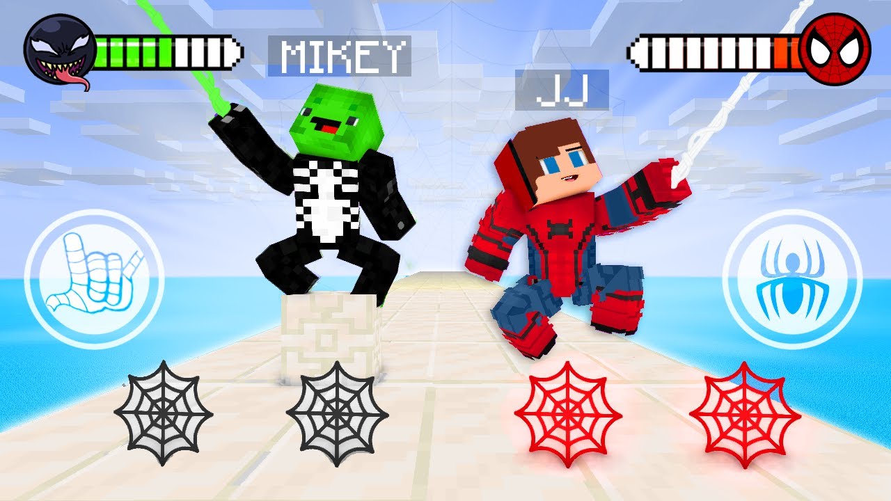 JJ vs Mikey SPIDER-MAN vs VENOM Battle Game SuperHero - Maizen Minecraft Animation - Minecraft ...