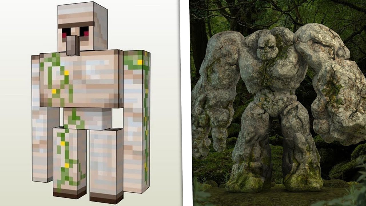 MINECRAFT IRON GOLEM IN REAL LIFE! Real Life vs Minecraft! - Minecraft ...
