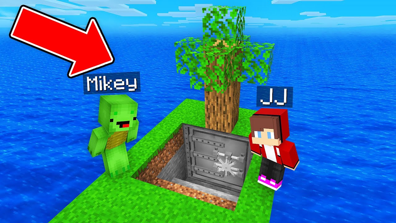 Mikey and JJ Found Secret Island Bunker in Minecraft (Maizen) - Minecraft videos