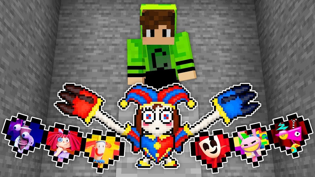 Minecraft But I Have AMAZING DIGITAL CIRCUS Hearts! - Minecraft videos