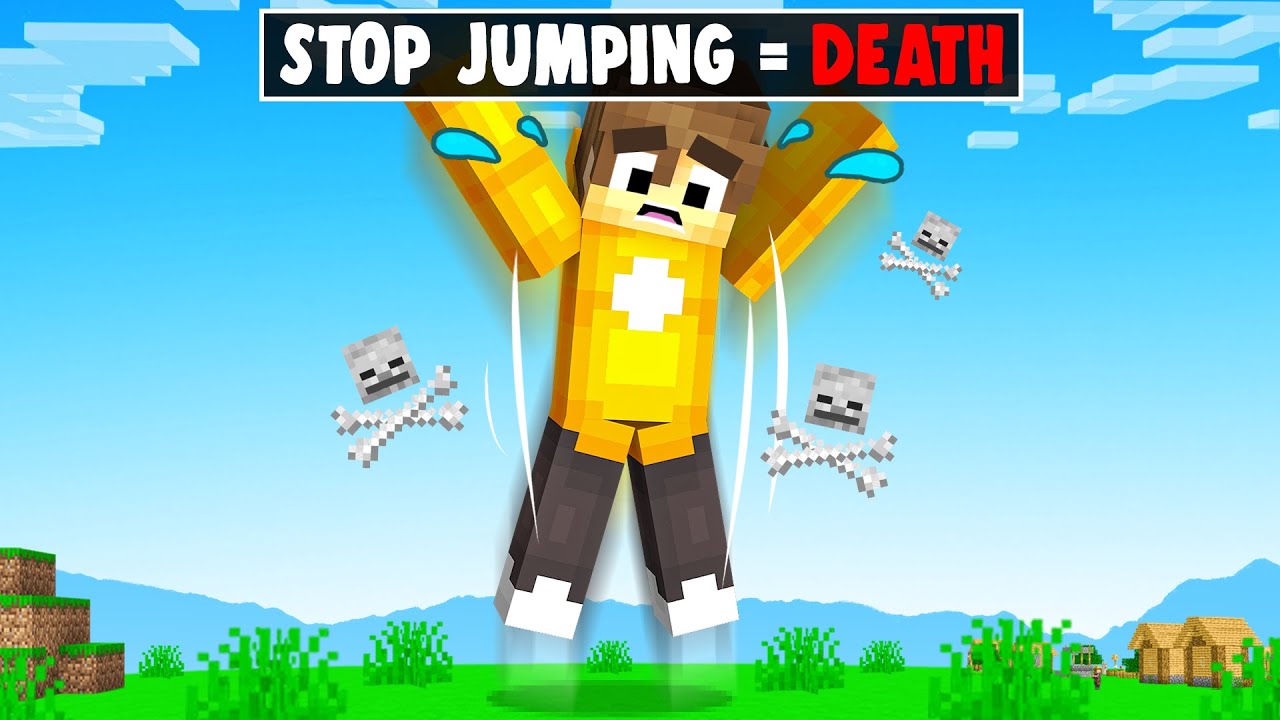 Minecraft But If I STOP Jumping I Will DIE! - Minecraft videos