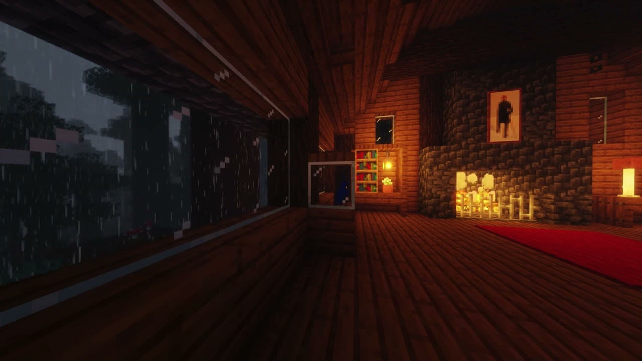 Minecraft Relaxing Music and Rain for 10 Hours | Sleep, Study, & Relax ...