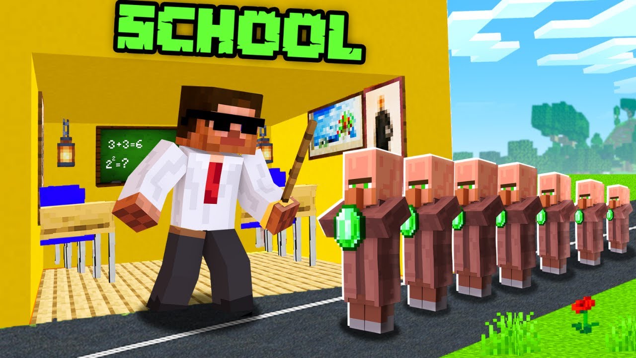 Minecraft but I Open a Epic School !! - Minecraft videos