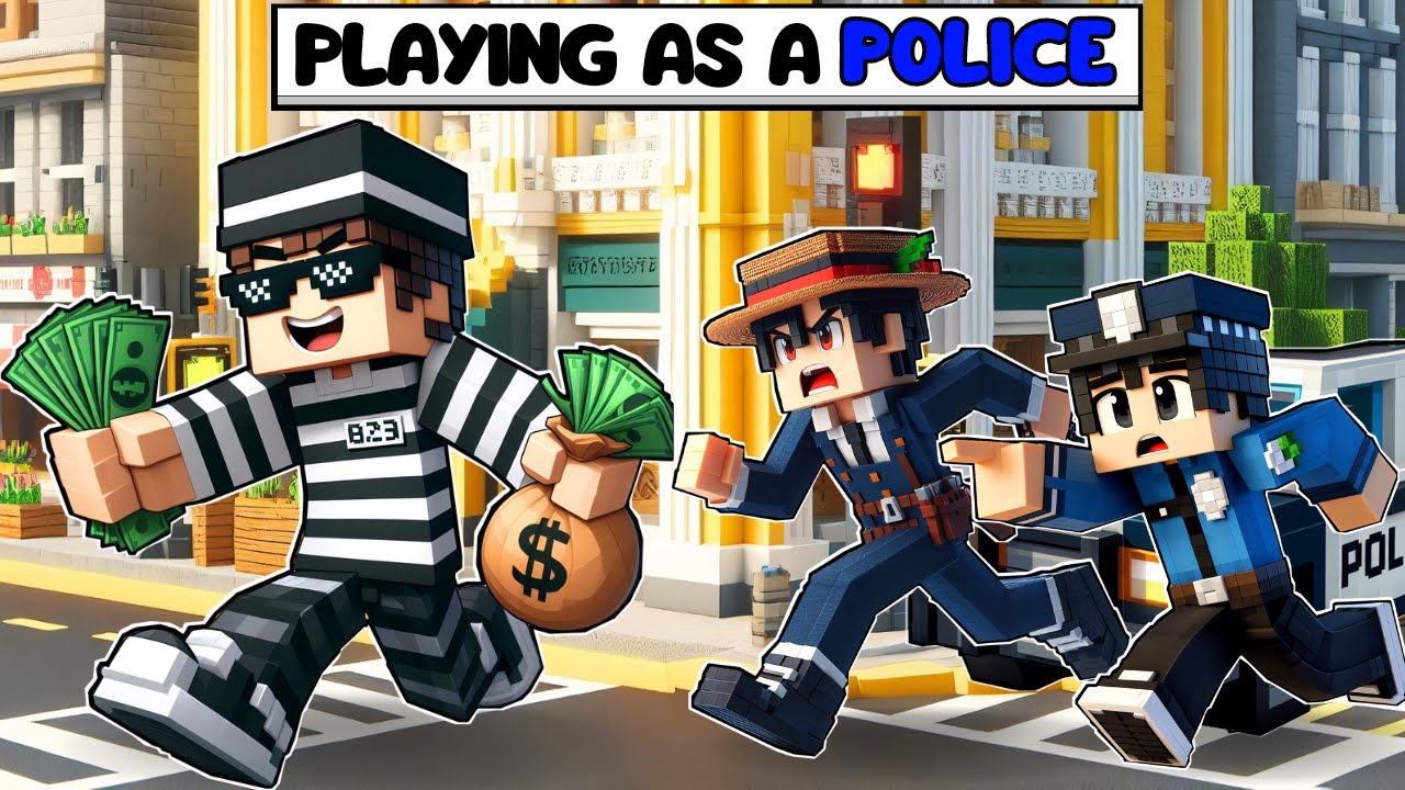 Playing as a HELPFUL POLICE in MINECRAFT! - Minecraft videos