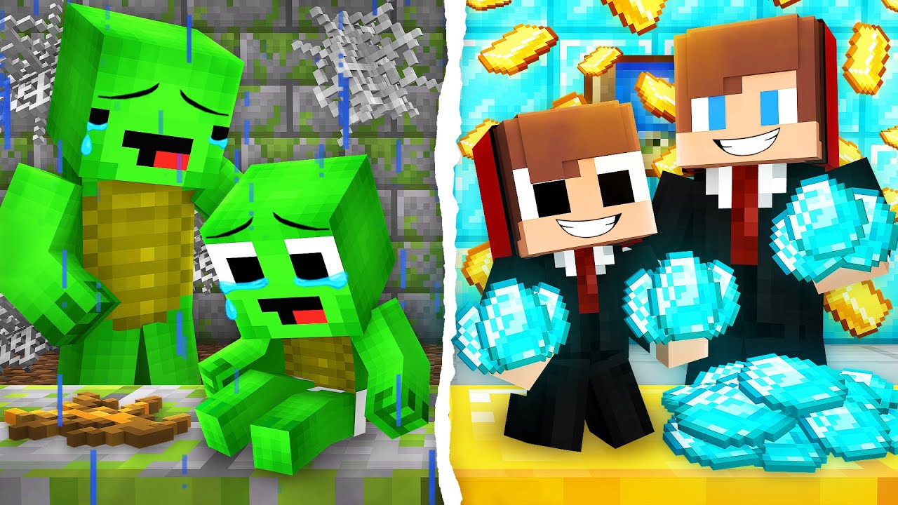 Poor Mikey Family vs Rich JJ Family Survival Battle in Minecraft ! - Maizen - Minecraft videos