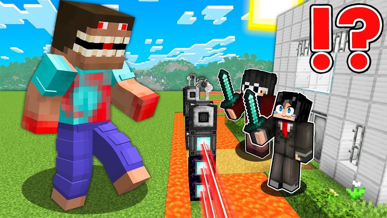 Security House vs GIANT EVIL STEVE in MINECRAFT! - Minecraft videos