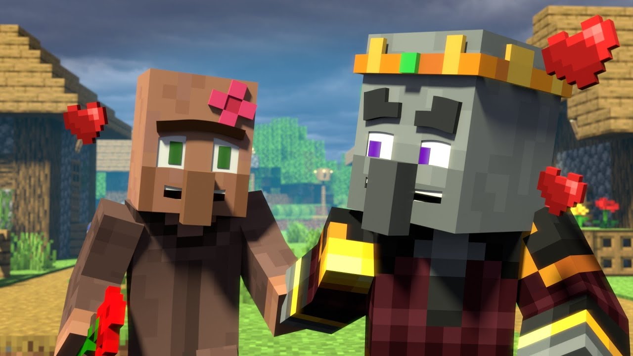 Villager & Pillager Love Story Part 1 - Minecraft Animation - Minecraft ...