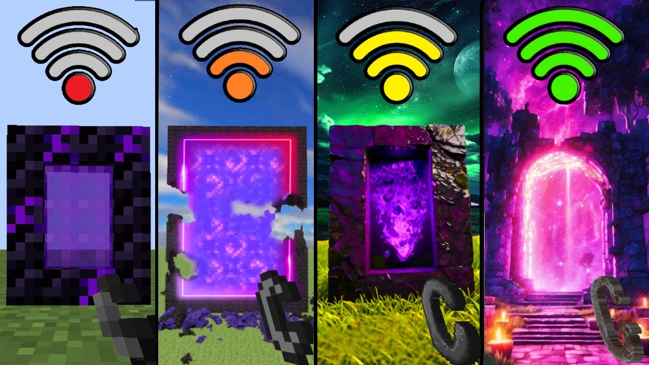 nether portal with different Wi-Fi in Minecraft experiment - Minecraft ...
