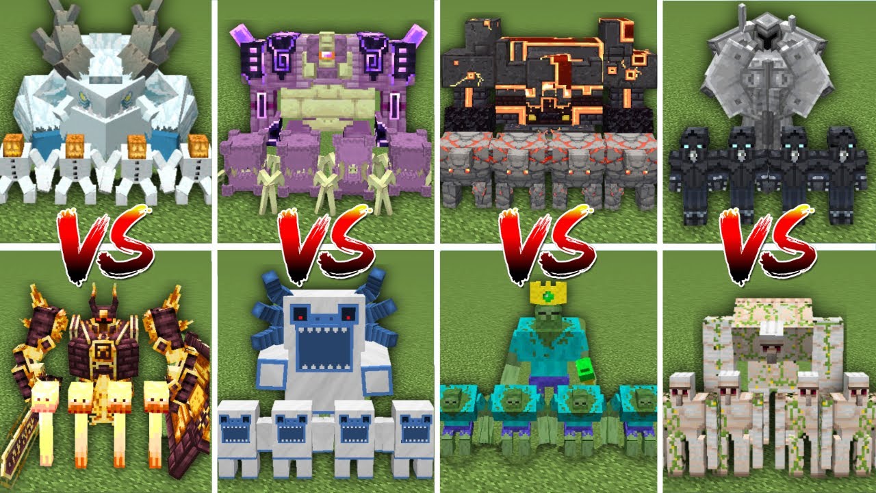 ALL OP BOSSES ARMY TOURNAMENT | Minecraft Mob Battle - Minecraft videos
