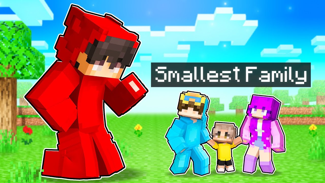 Adopted by the SMALLEST FAMILY in Minecraft! - Minecraft videos