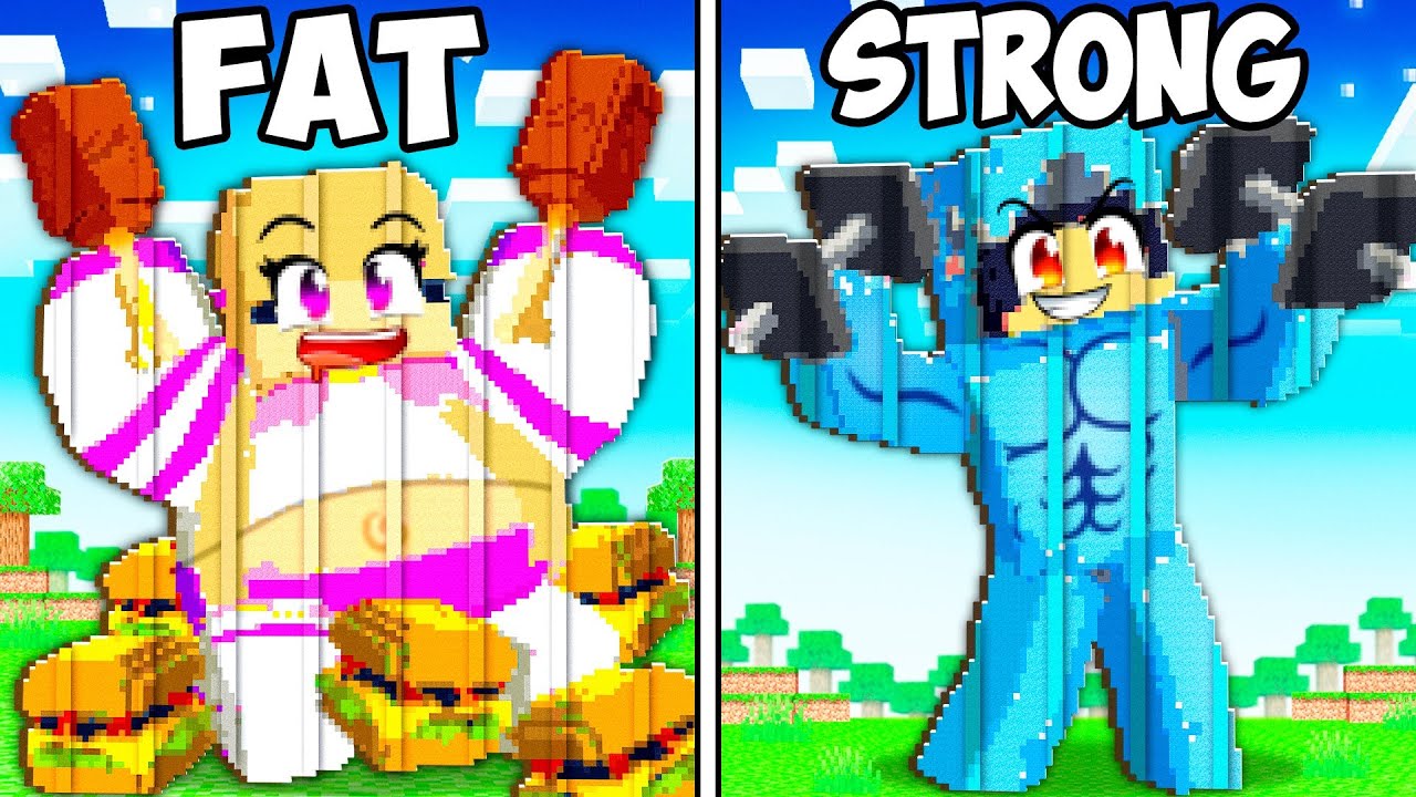 FAT HEATHER vs STRONG OMZ Build Battle in Minecraft! - Minecraft videos